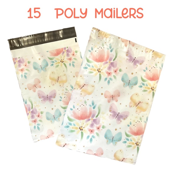 Office | 1 Left 15 Poly Mailers Over 5 Bonus Stickers Mix | Poshmark